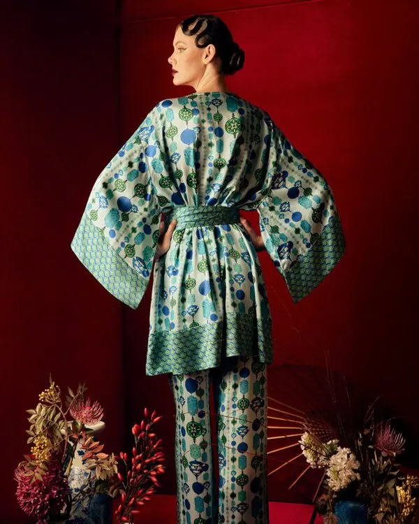 KARMA ON THE ROCKS Osaka Chochin Silk Kimono