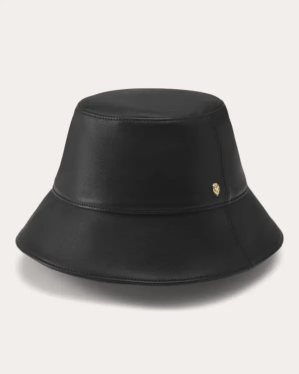 Helen Kaminski Palmer Leather Bucket Hat - Black