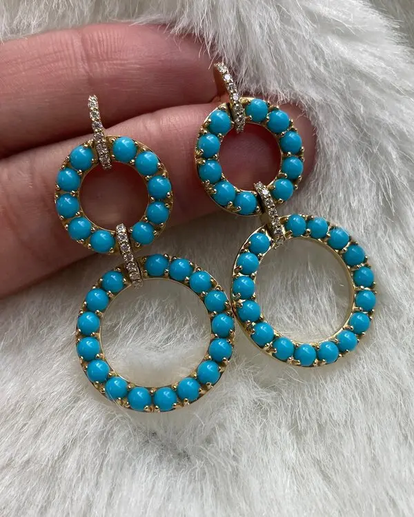 Goshwara Turquoise And 18k Gold Drop Earrings