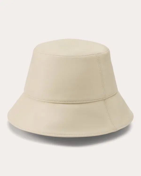 Helen Kaminski Palmer Leather Bucket Hat - White