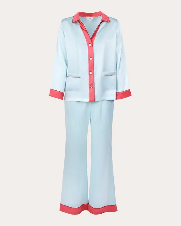 KARMA ON THE ROCKS Tokyo Silk Pajama Set - Blue