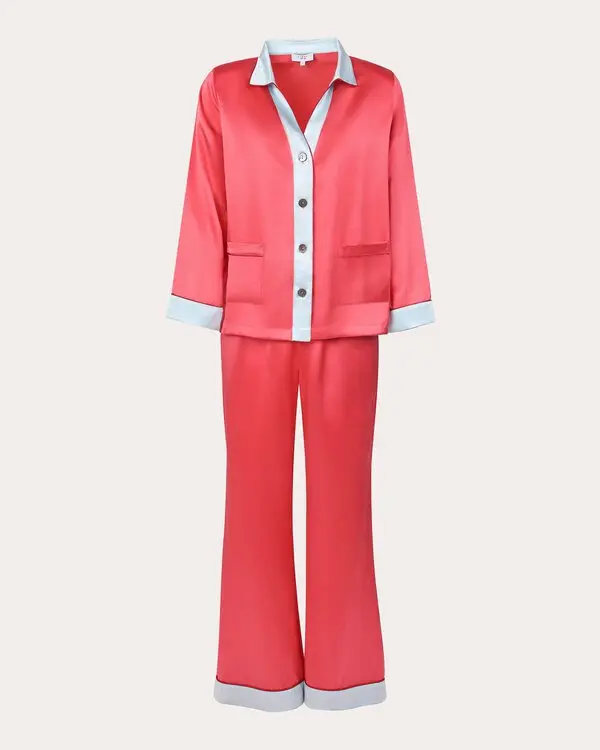 KARMA ON THE ROCKS Tokyo Silk Pajama Set - Red