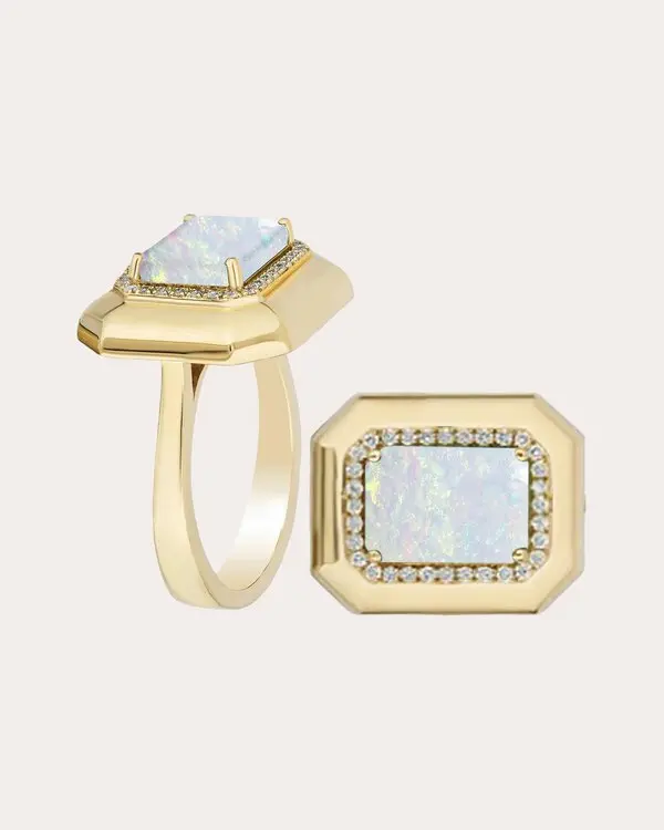 Goshwara Opal And Diamond 18k Ring - Gold