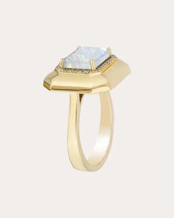 Goshwara Opal And Diamond 18k Ring - Gold