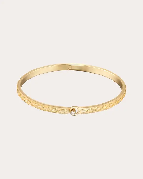ELIZABETH MOORE Diamond And 14k Infinity Bangle
