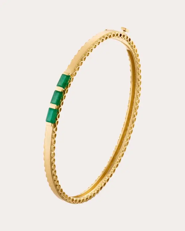 ELIZABETH MOORE Emerald And 18k Bangle - Gold