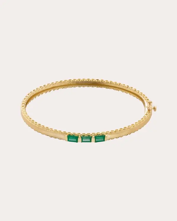 ELIZABETH MOORE Emerald And 18k Bangle - Gold