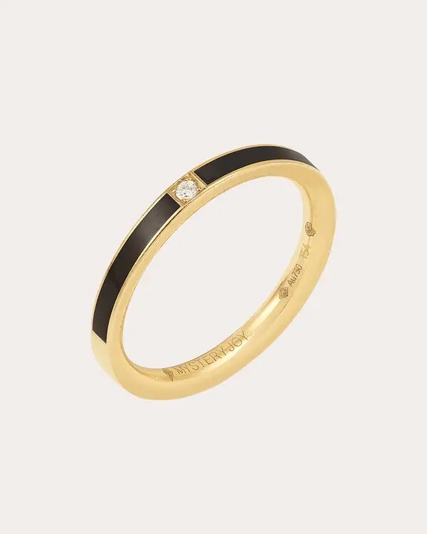 MYSTERYJOY Songe 18k Enamel And Lab-grown Diamond Ring - Gold