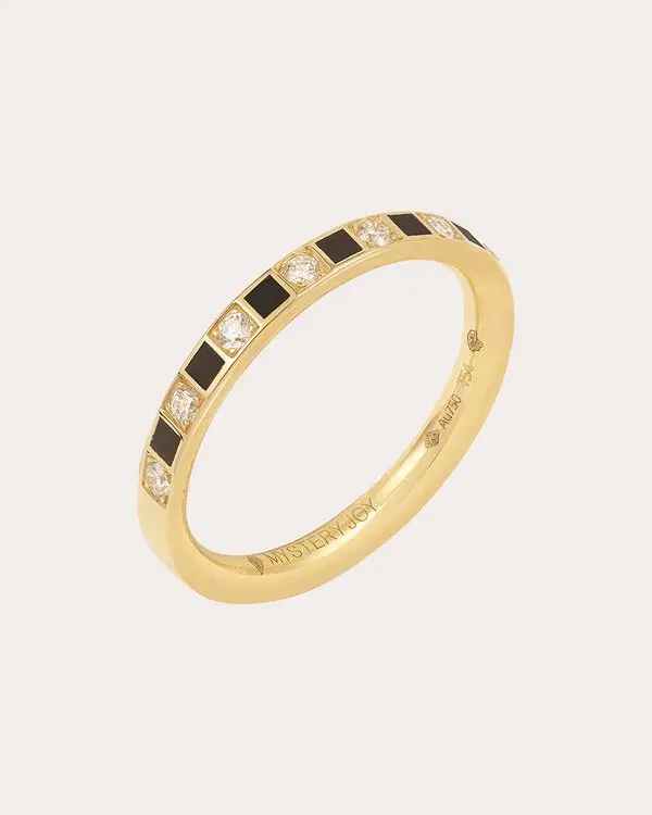 MYSTERYJOY Rêve 18k Enamel And Lab-grown Diamond Ring - Gold