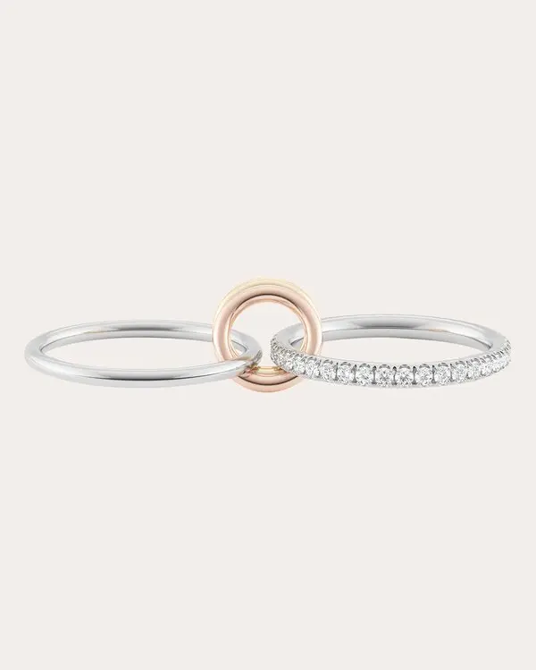 SPINELLI KILCOLLIN Diamond & 18k Gold Marigold Ring - Silver