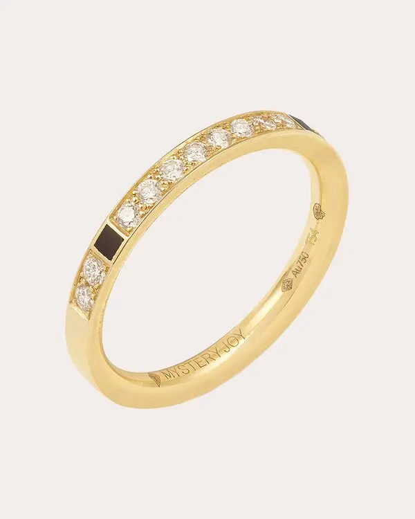 MYSTERYJOY Onirique 18k Enamel And Lab-grown Diamond Ring - Gold