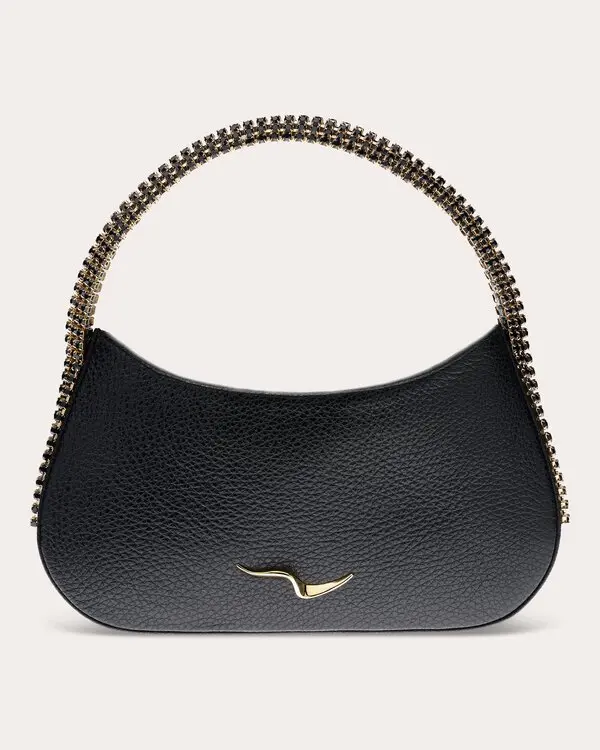MANAR LAKTINEH Koda Crystal Embellished Leather Shoulder Bag