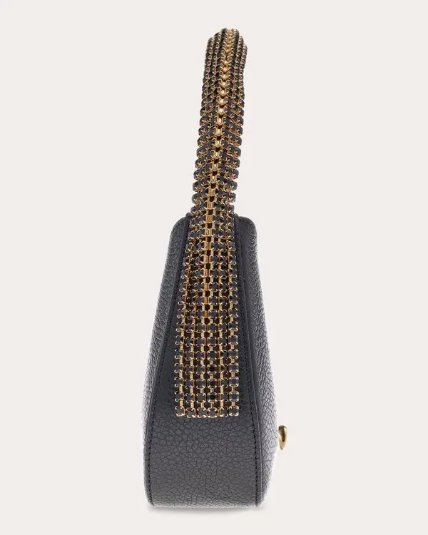 MANAR LAKTINEH Koda Crystal Embellished Leather Shoulder Bag