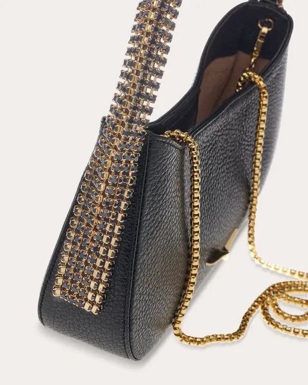 MANAR LAKTINEH Koda Crystal Embellished Leather Shoulder Bag