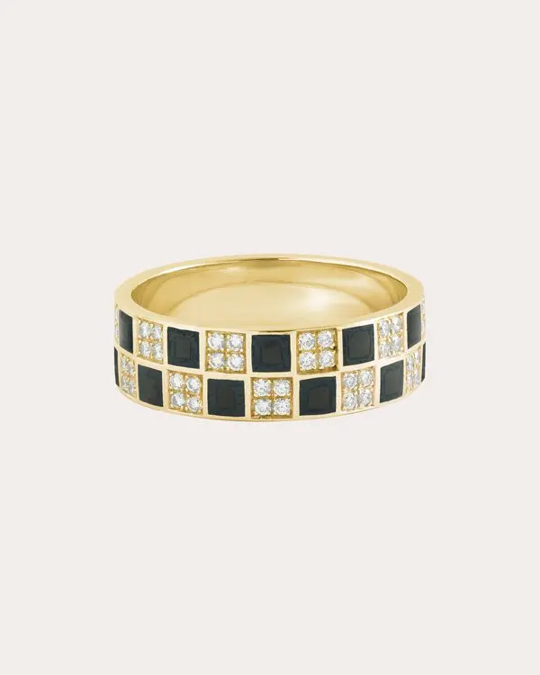 MYSTERYJOY Illusion 18k Enamel And Lab-grown Diamond Ring - Gold