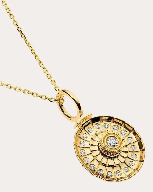 ELIOR Diamond & 18k Metropolis Spinner Pendant Necklace - Gold