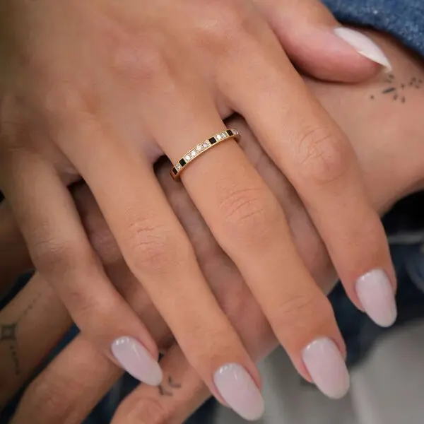 MYSTERYJOY Diamond And 18k Mirage Band Ring