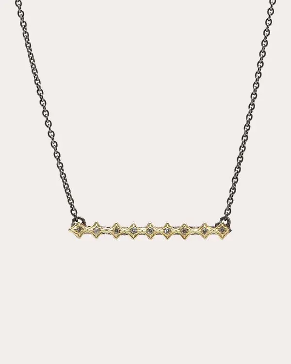 Armenta 18k Blackened Sterling Silver And Diamond Crivelli Necklace - Gold