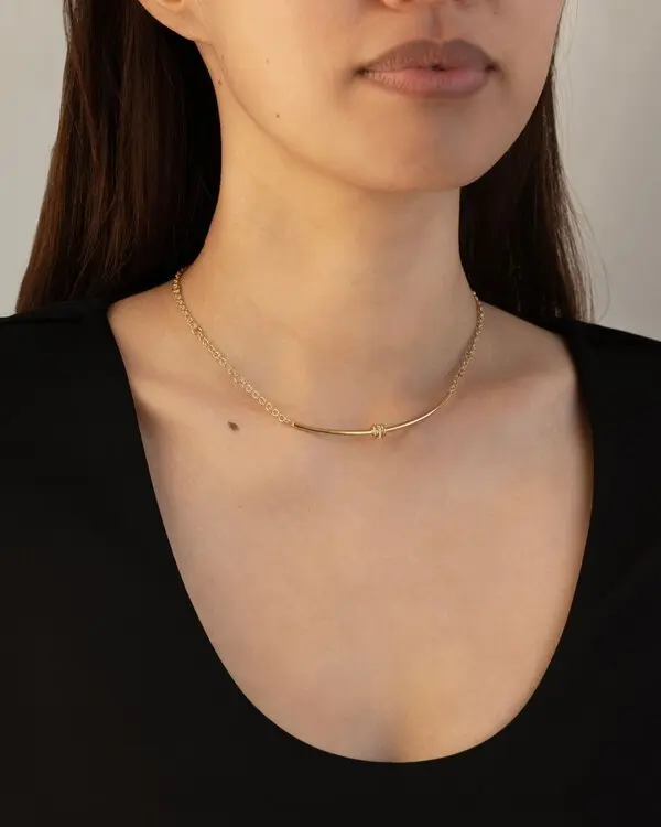 SPINELLI KILCOLLIN Diamond And 18k Gravity Pavé Arc Necklace