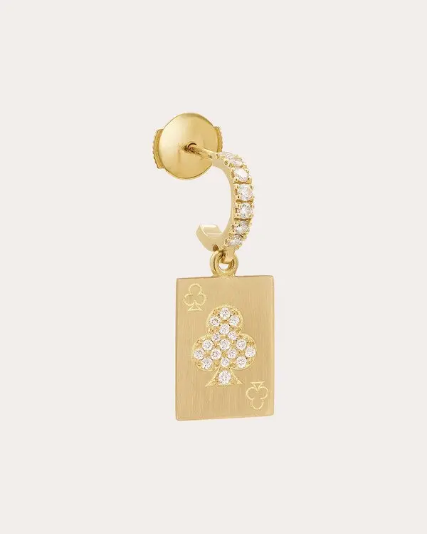 MYSTERYJOY Harmonie 18k And Lab-grown Diamond Single Earring - Gold