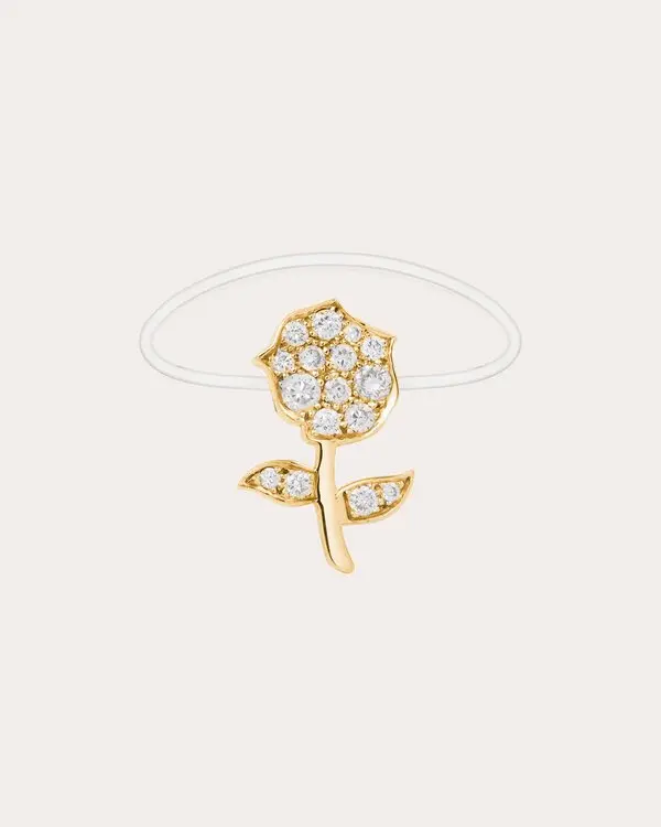 MYSTERYJOY Rose Antique 18k And Lab-grown Diamond Ring - Gold