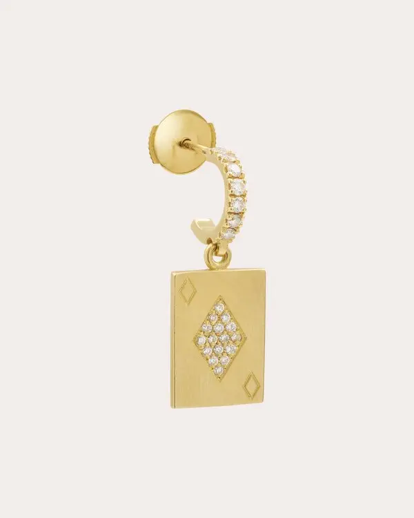 MYSTERYJOY Honneur 18k Lab-grown Diamond Single Earring - Gold