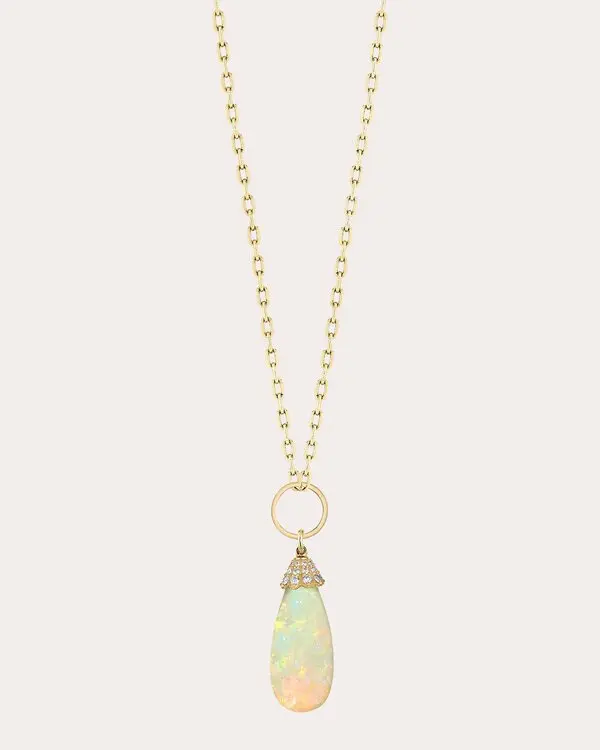 Goshwara Opal And Diamond Pendant Necklace - Gold