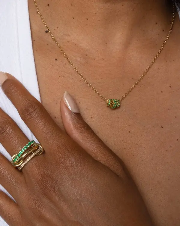 SPINELLI KILCOLLIN Emerald And 18k Gold Vesta Necklace