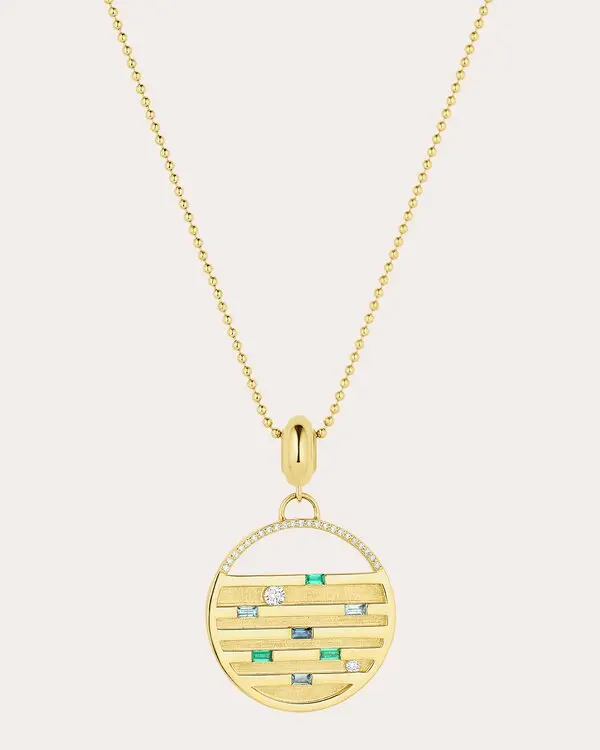 JENNIFER DEMORO Solara Stardust 18k Gold Multi-stone Pendant Necklace - Yellow Gold