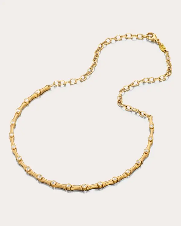 ELIZABETH MOORE Diamond And 18k Stability Necklace
