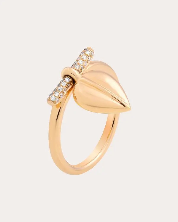 MAISON TJOENG Small Lazarus 18k Diamond Charm Ring - Gold