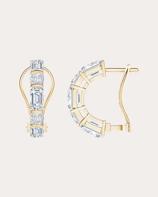 Natori Orient Express Lab-grown Diamond Hoop Earrings - Gold
