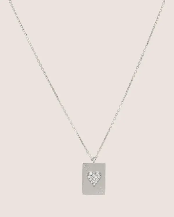 MYSTERYJOY Me 18k Gold And Lab-grown Diamond Pendant Necklace - Silver