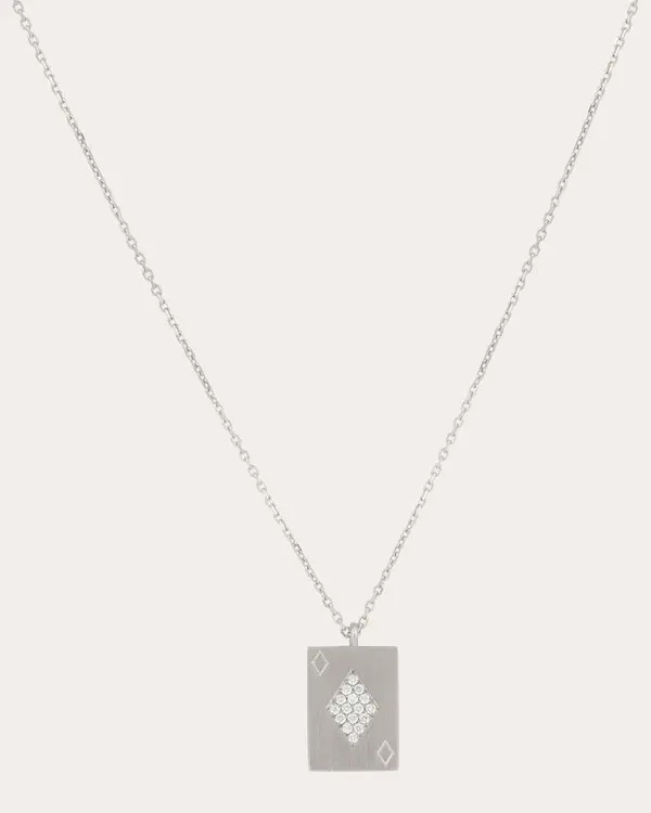 MYSTERYJOY Honneur 18k Gold Lab-grown Diamond Pendant Necklace - Silver