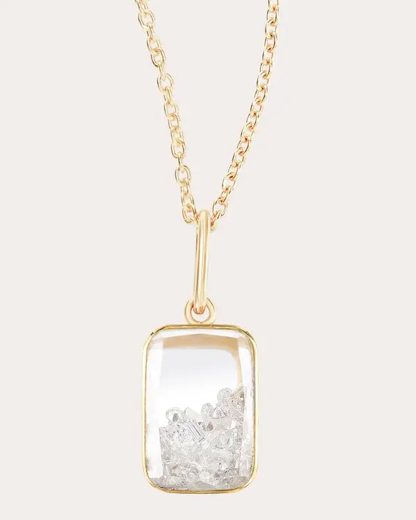 Moritz Glik Diamond Petite Ten Fourteen Shaker Pendant Necklace - Gold
