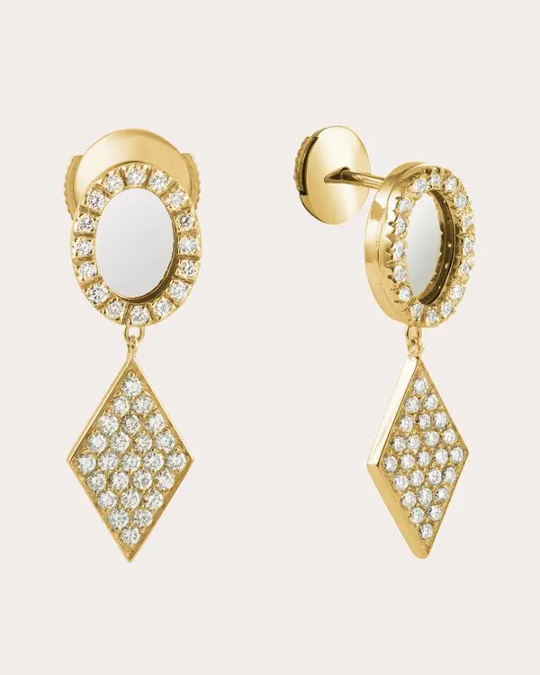 MYSTERYJOY Diamond And 18k Sagesse Drop Earrings