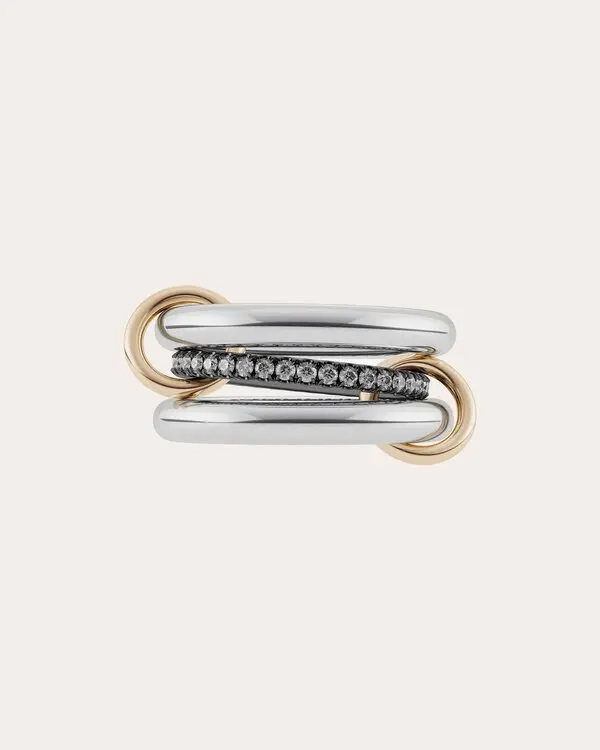 SPINELLI KILCOLLIN Diamond & 18k Gold Libra Ring - Silver