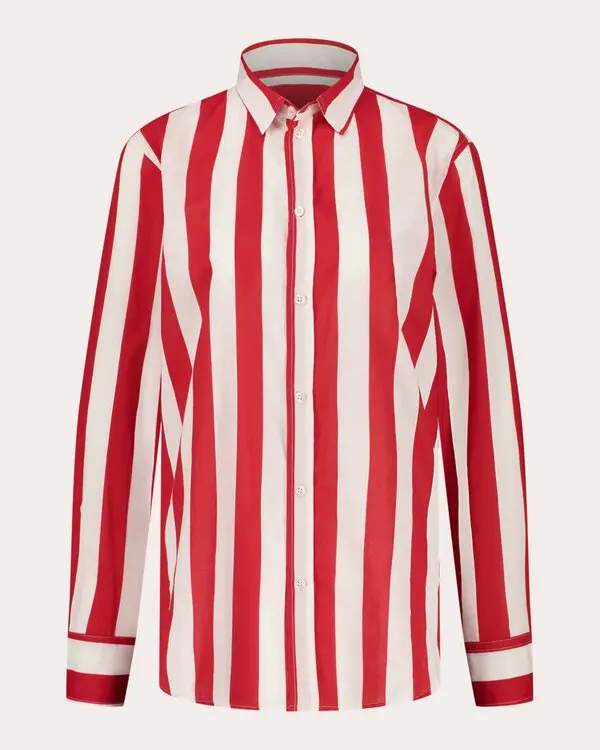 GIRLSMUSTHAVE Irina Stripe Cotton Button-up Shirt