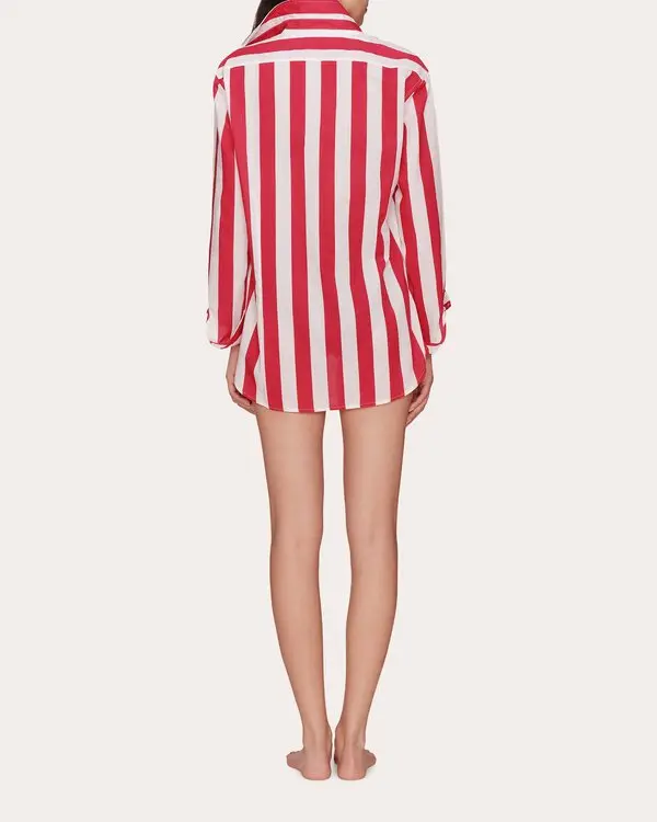 GIRLSMUSTHAVE Irina Stripe Cotton Button-up Shirt