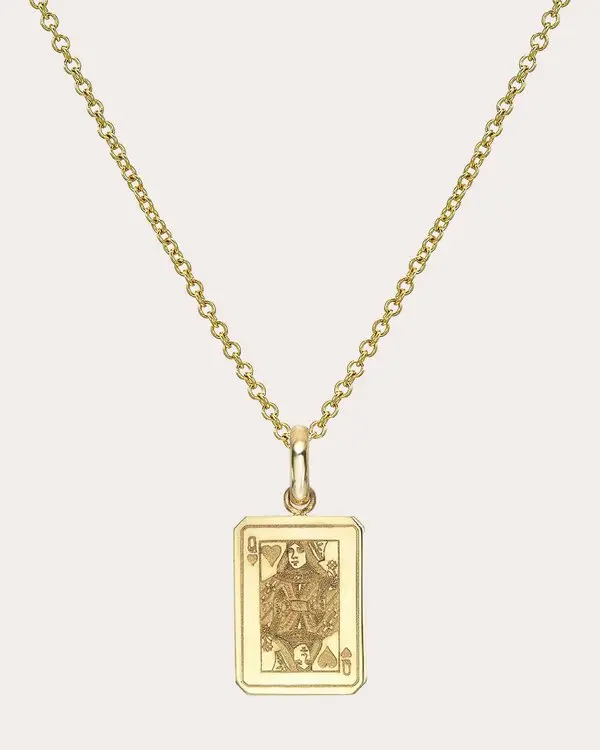 ZOE LEV 14k Yellow Queen Of Hearts Pendant Necklace - Gold