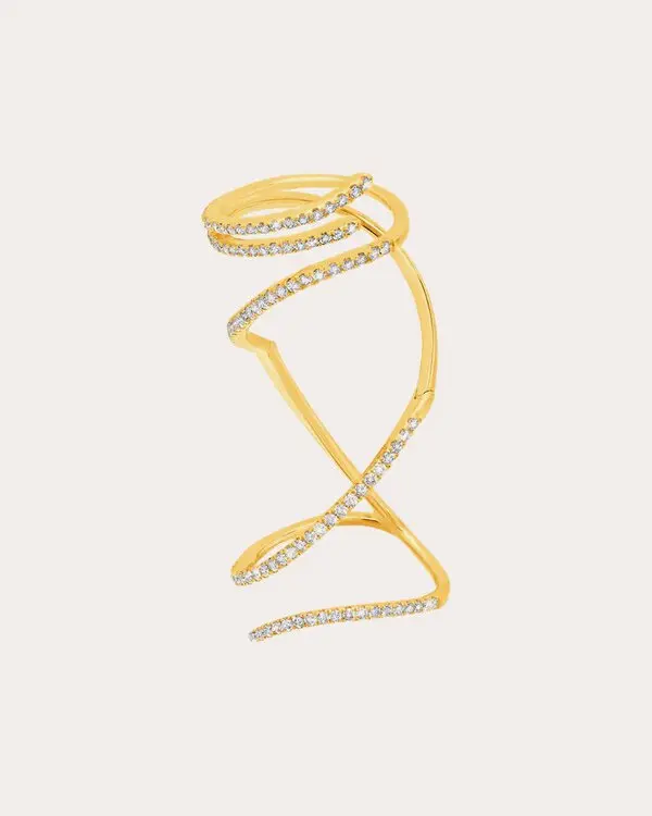 GRAZIELA Mega Swirl 14k Diamond Ring - Gold