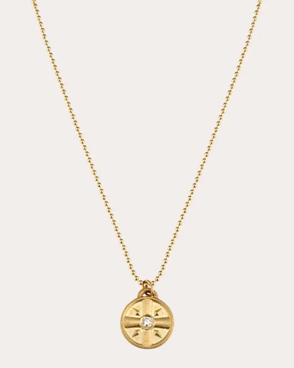 ELIZABETH MOORE Diamond And 14k Mini Eye Of The Sun Pendant Necklace - Gold