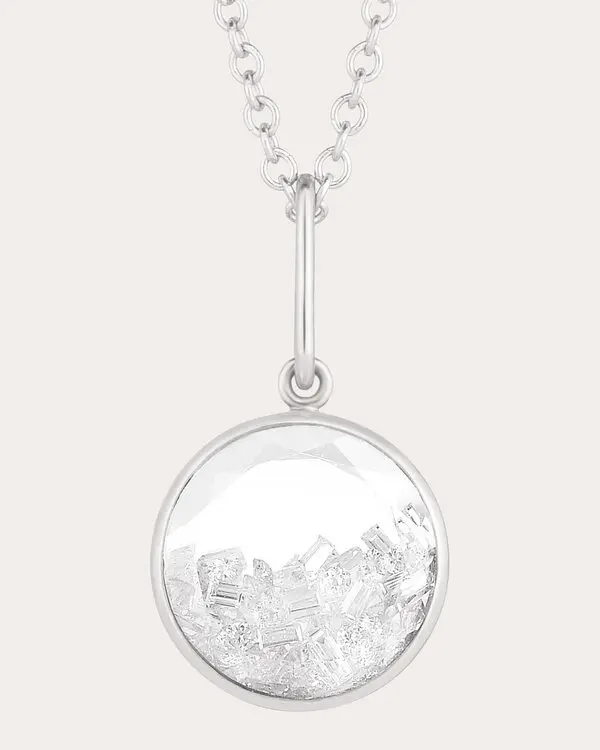 Moritz Glik Diamond And 18k Shaker Pendant Necklace - White