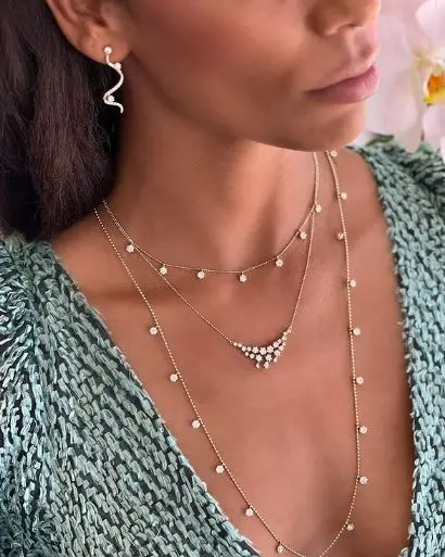 GRAZIELA Diamond And 18k Gold Drop Earrings