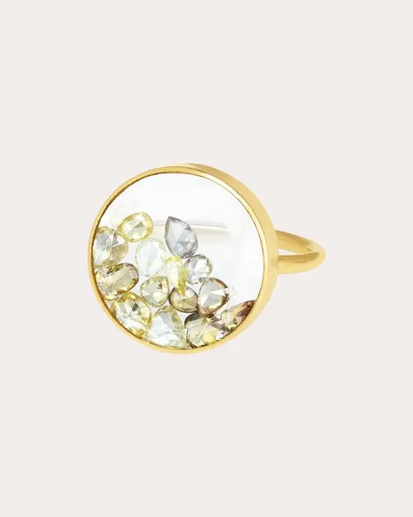 Moritz Glik Diamond And 18k Core 16 Shaker Ring - Gold