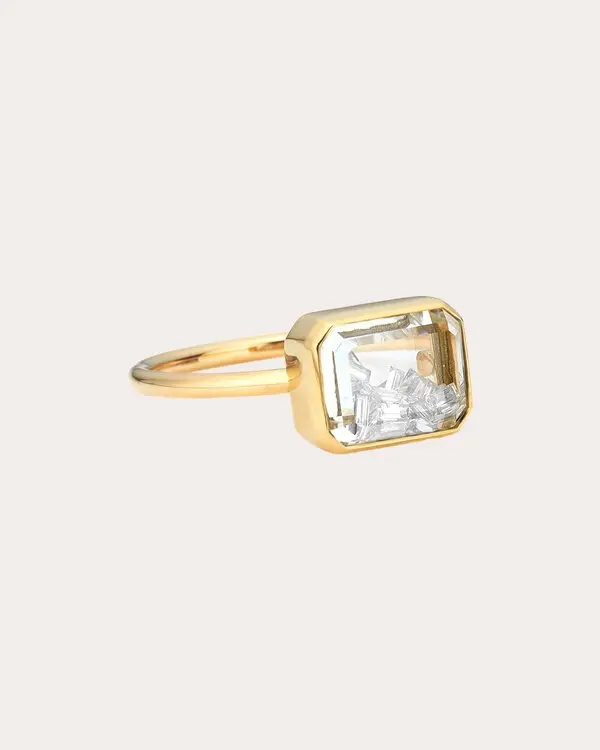Moritz Glik Diamond And 18k Esmeralda Shaker Ring - Gold