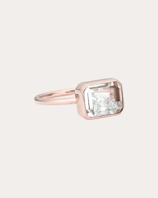 Moritz Glik Diamond And 18k Esmeralda Shaker Ring - Pink