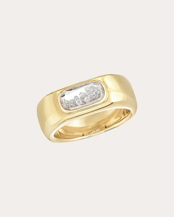 Moritz Glik Dalila 18k Crystal And Diamond Shaker Ring - Gold