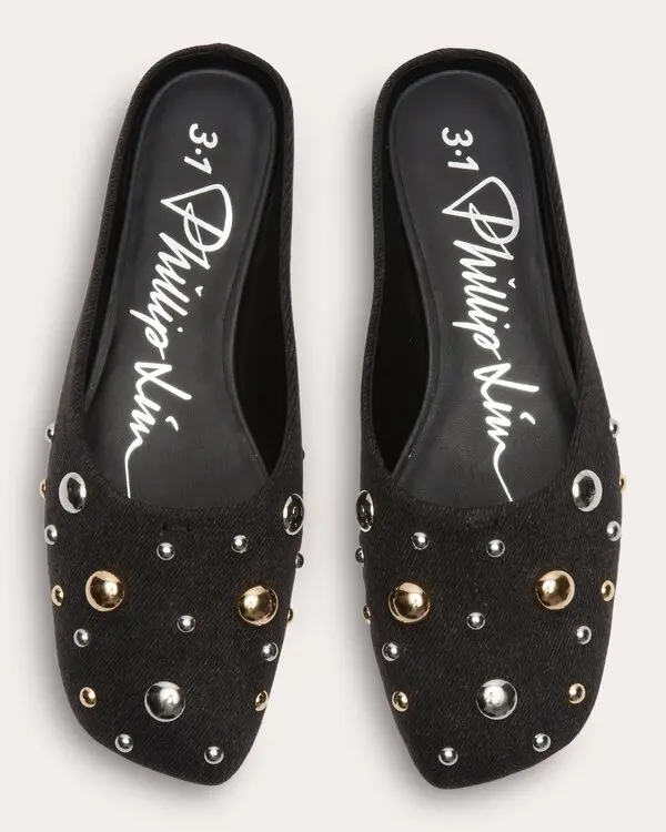 3.1 Phillip Lim Id Studded Flat Mule