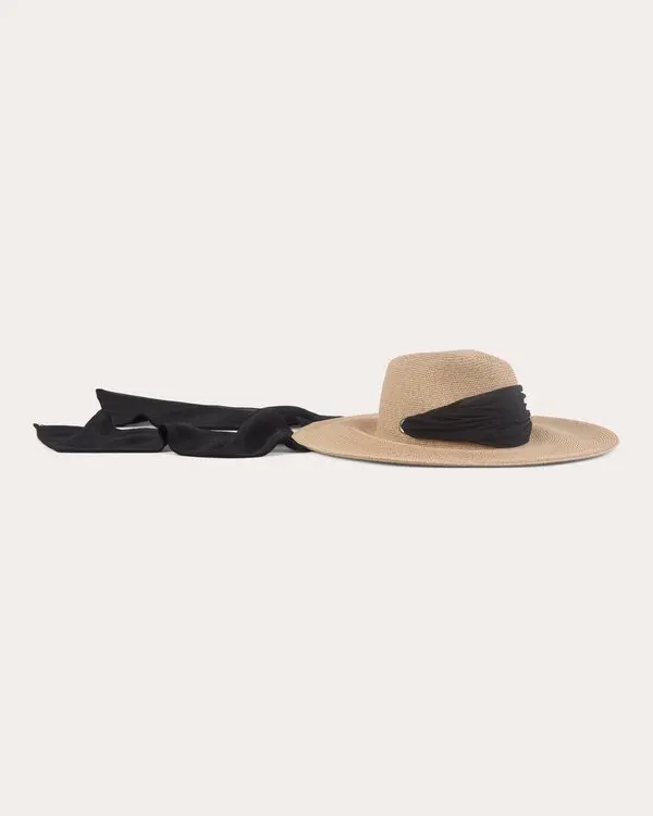 Eugenia Kim Cassidy Chiffon Scarf Toyo Fedora - Neutral